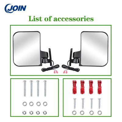 China ODM Black LED Golf Car Rear View Mirrors Removable With Turn Signs for sale