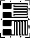 BF350-3BB Dual Grid half bridge Strain Gauges Perpendicular Strain Gauges