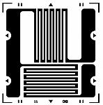 BF350-3BB Dual Grid half bridge Strain Gauges Perpendicular Strain Gauges