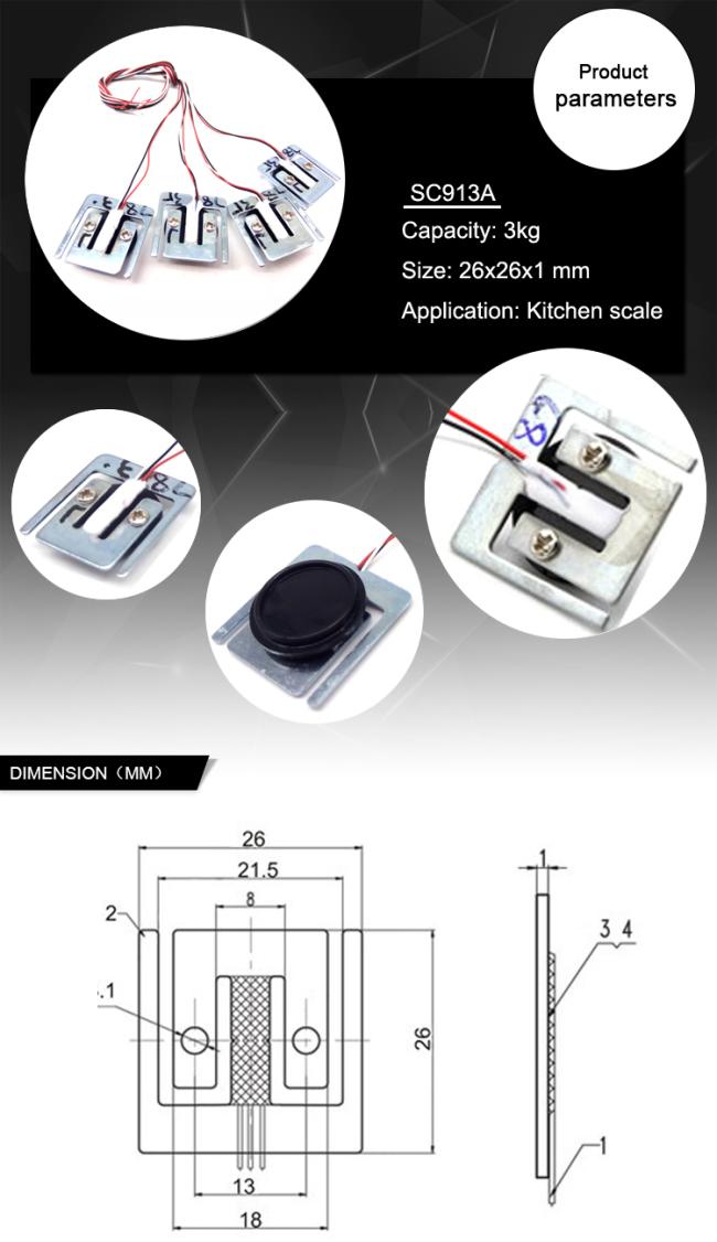 shenzhen sensor and control company limited SC913A mini half bridge load cell 3kg 5kg set(4pcs)