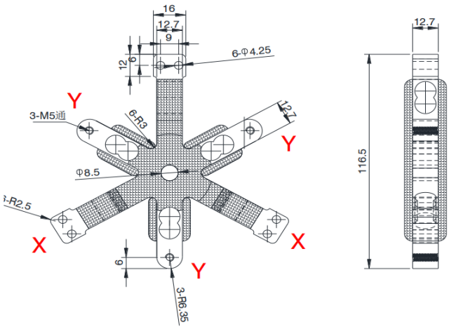 SC122X customized load cell and weighing sensors Multi Axis Load Cell
