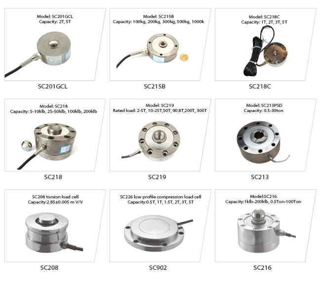 SC29FB High-accuracy wheel shape pancake type sensor 10kn load cell