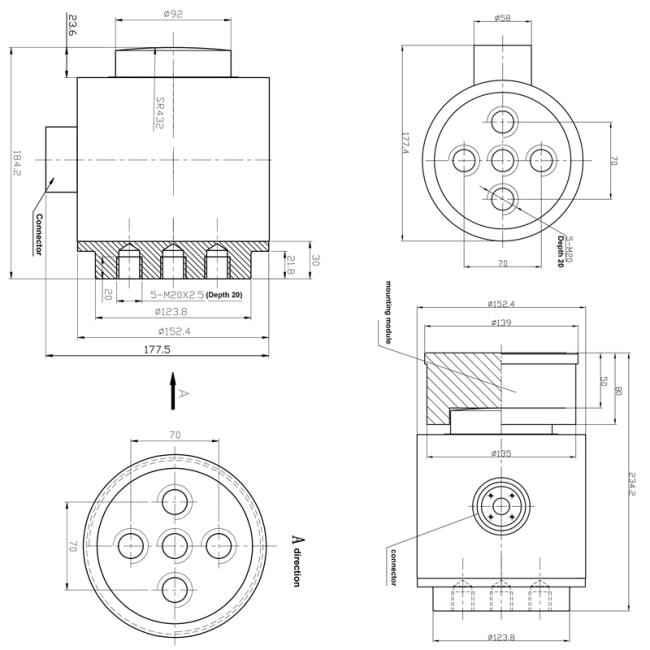 SC4810 Compression Load Cell 3000kn 300tons Load Cell for Test Pile 500Ton 1000Ton Load Cell