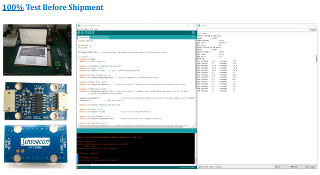 Load Cell with HX711 Amplifier Load cell PCB4 HX711 amplifier hx711 load cells hx711 module