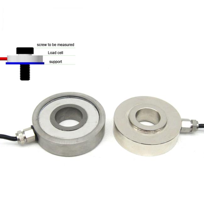 SC220 Strain Gauge Based Bolt Force Sensors Load Force Washer Transducer Through-Hole Load Cells washer type loadcells