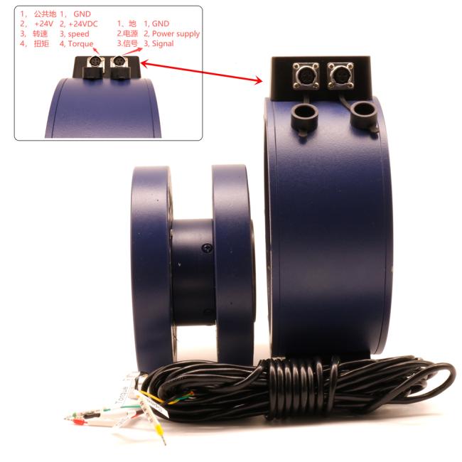 ZHKY906 Dual Flange Style Rotary Torque Transducer 10Nm to 100KNm Flange-to-Flange Mount Dynamic Torque Sensors