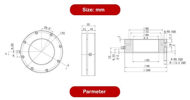 Direct supply from the manufacturer D75H 650N washer type pressure force sensor pressure force sensor load cell