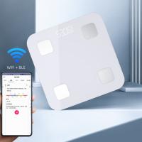 Quality 180kg Capacity Glass Personal Smart Analyzing Weighing Scale with Bluetooth for sale