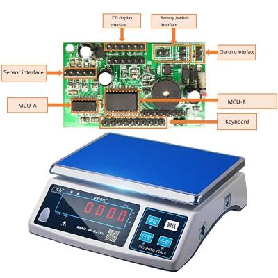 중국 슈퍼마켓 고 정밀 24-비트 ADC 전자 스케일 하드웨어 20.7-비트 고정 코드 kg 단위 사용자 지정 ODM 지원 0.1g 정확성 OEM 판매용