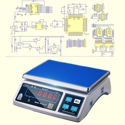 중국 슈퍼마켓 고 정밀 24-비트 ADC 전자 스케일 하드웨어 20.7-비트 고정 코드 kg 단위 사용자 지정 ODM 지원 0.1g 정확성 OEM 판매용
