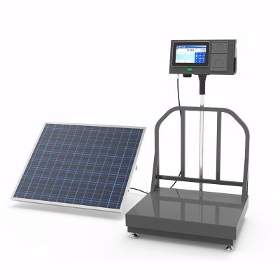 China Floor Scale 7-Inch AI Intelligent Android System LCD Bench Scale Solar-Powered Weighing Scale kg Units Label Print Traceability OEM ODM for sale