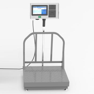 China Floor Scale 7-Inch AI Intelligent Android System LCD Bench Scale Solar-Powered Weighing Scale kg Units Label Print Traceability OEM ODM for sale