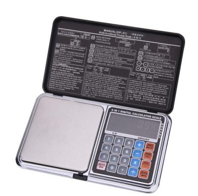 China 0.01g High Accuracy Jewelry Scale with Counting Function Blue Screen Display and Clock Temperature Digital Pocket Scale for sale