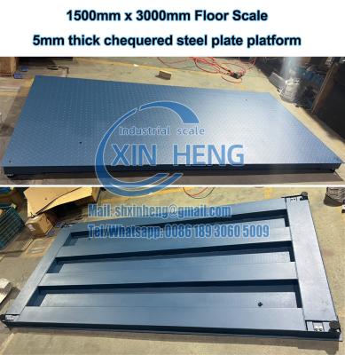 China Material Multi-function Weighing 1t Digital Electrical Floor Scale with Optional Platform Size and 40mm Digit Height for sale