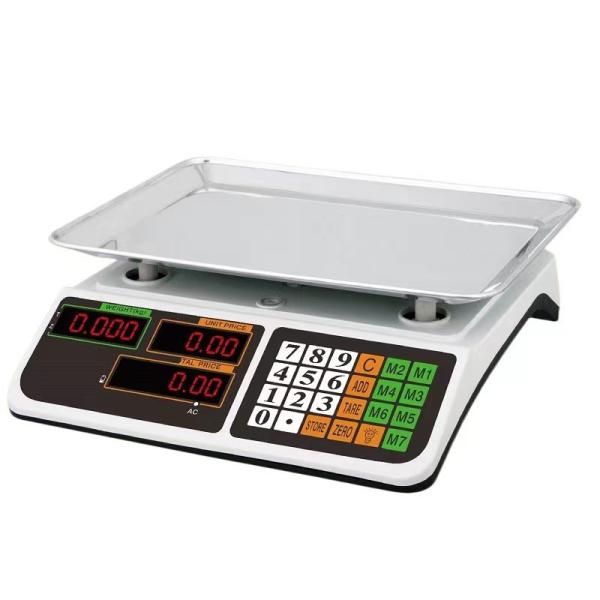 Quality Bench Scale LCD Display White Color Heavy Duty Body 420g Stainless Iron Tray Plate Electric Scale 40kg Capacity High Precision Load Cell for sale