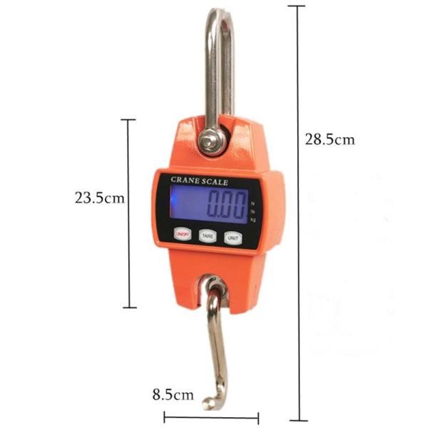 Quality 200kg/100g Accuracy Crane Scale Weight 300kg 150kg 500kg Heavy Duty Hanging Hook Scales Portable Digital Stainless Steel for sale