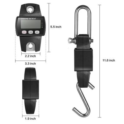 China Aço inoxidável 300KG balança de gancho digital com LCD LED Display manual girável OEM personalizável à venda