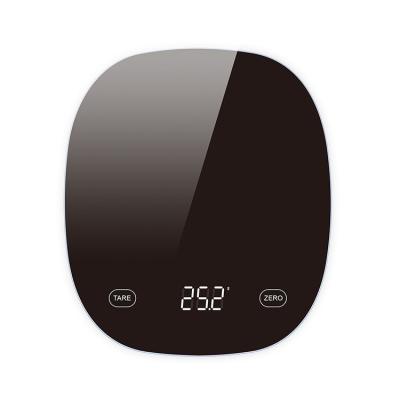 Cina Bilancia da cucina digitale per alimenti con divisione 1g/0.1oz, funzione tara e piattaforma in vetro temperato facile da pulire in vendita