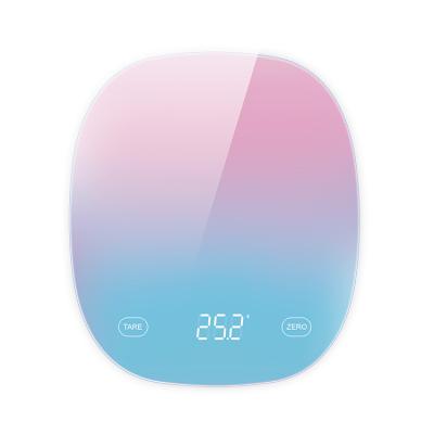 Cina Bilancia da cucina digitale per alimenti con divisione 1g/0.1oz, funzione tara e piattaforma in vetro temperato facile da pulire in vendita