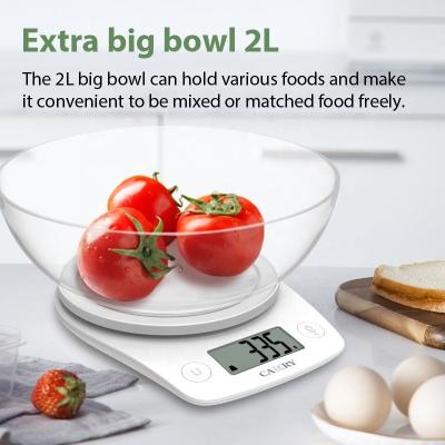 Cina Bilancia da cucina personalizzata OEM con ciotola per cottura al forno 5kg/11lb Display LCD Dimensioni 58x27mm Plastica Unità multiple in vendita