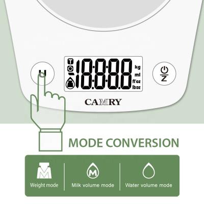 Cina Bilancia da cucina personalizzata OEM con ciotola per cottura al forno 5kg/11lb Display LCD Dimensioni 58x27mm Plastica Unità multiple in vendita