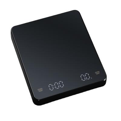 China 3kg Kitchen Food Accessories Timer Dual Screen LED Display Weight Measuring Tool for Coffee Beans Battery Powered Scale for sale