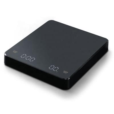 China Digital Coffee Scale with Timer Function 3kg Capacity LED Display USB Charge Electronic Weighing Balance High Precision for sale