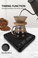 China LED Hidden Touch Digital Coffee Tea Scale Electric Kitchen Tools Kitchenware for Precise Weight Measuring Rectangle Design for sale