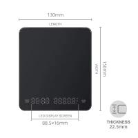 China Rectangle Kitchen Scale 0.1g/3kg Touch Screen LED Display Timer Battery Powered Electronic for Accurate Weight Tracking for sale