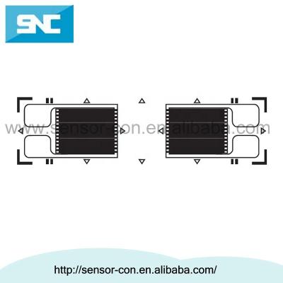 중국 높은 감수성 및 궁극적 인 저항 BF1000-2GB 두 개의 병렬 그리드 스트레인 게이즈 굽기 스트레인 응용 프로그램을위한 반 브리지 판매용