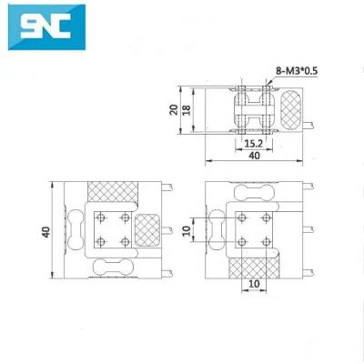 China Célula de carga multieje, sensor de fuerza de 3 ejes 10N 20N 30N 50N Fx Fy Fz Excitación Recomendada Menos de 6VDC Sobrecarga Segura 120%R.C. en venta