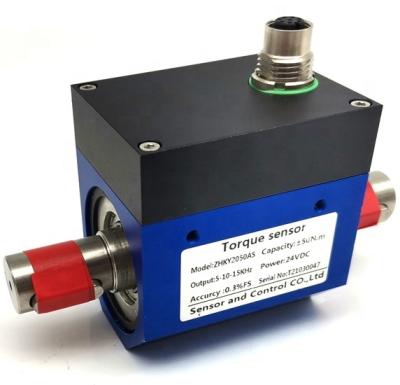 China Continuous Rotation Torque Sensor 0-10v Output and 100nm Dynamic Torque Capacity for 50N.m Torque Meter in High Demand for sale
