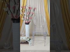 Clear PC Plastic Armless Ghost Chairs Dining Room for Wedding Hall 250KG