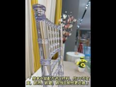 Nordic Style Resin Chiavari Chair Outdoor Weeding Chair Clear Color Peocock Pattern