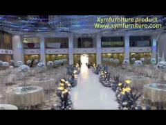 Nordic Style Resin Chiavari Chair Outdoor Weeding Chair Clear Color Peocock Pattern