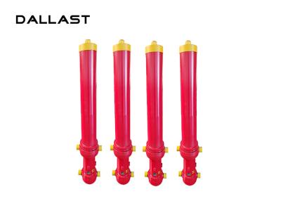 China Dump Truck Telescopic Cylinder Multi stage 4 Chromed , Telescopic Hydraulic Ram for sale