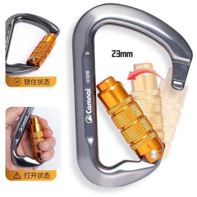 Cina 7075 Aviazione Aluminio 30KN D Forma Carabiner di arrampicata per la sicurezza e il salvataggio in vendita