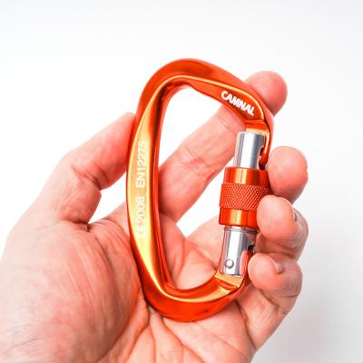 China CE-gecertificeerde 99 mm D-vorm karabiner geschikt voor verschillende rotsklimactiviteiten Te koop