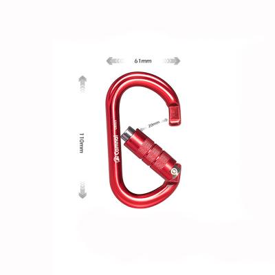China 7075 Aviation Aluminium 25KN O Shape Mountain Climbing Carabiner met CE-certificering Te koop