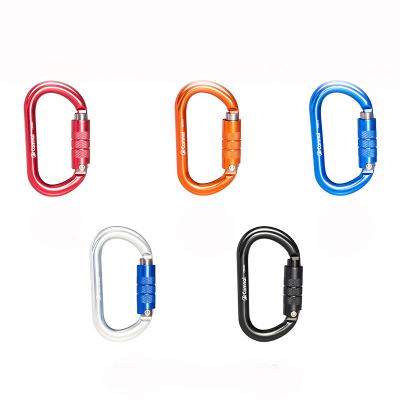 China 7075 Aviation Aluminium 25KN O Shape Mountain Climbing Carabiner met CE-certificering Te koop