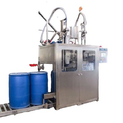 China 200L 2 Nozzles Liquid Detergent Drum Filling Machine for sale