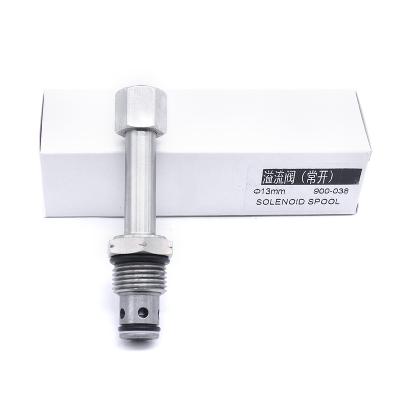 China Factory Price Excavators Electric Spare Parts Hydraulic Solenoid Valve Spool Core for Relief Valve Normally Open 13mm for sale
