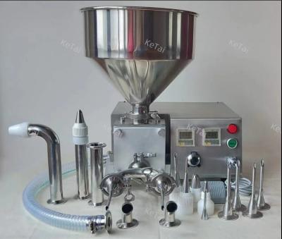 China Button-type Adjustable Juice Cake Coating Bread Filling Filling Machine, Automatic Quantitative Filling Machine for sale