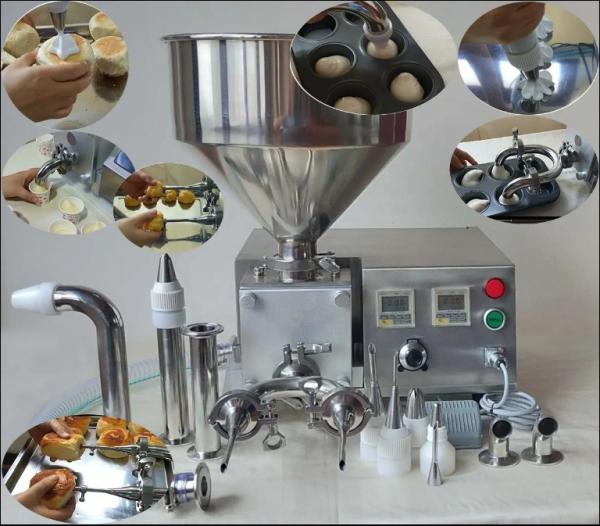 Quality Button-type Adjustable Juice Cake Coating Bread Filling Filling Machine, for sale