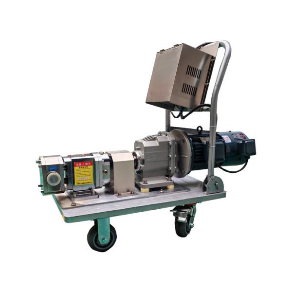 Quality Movable Variable Frequency Motor Peanut Butter Ketchup Cream Emulsion Syrup CAM Rotor Transfer Pump for sale