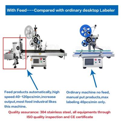 China Máquina de rotulagem de alta velocidade Máquina de rotulagem automática/plano com codificador 30 pcs/h 15 mm à venda