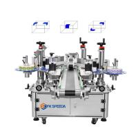 China Automatic Double Corner Labeling Machine 40-120 pcs/min 220V for Flat Square Bottles for sale