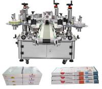 China Automatic Double Corner Labeling Machine 40-120 pcs/min 220V for Flat Square Bottles for sale
