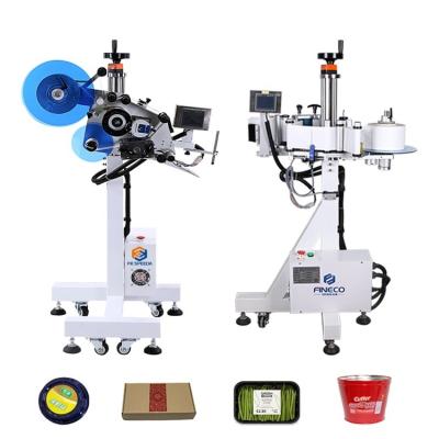 China ±1 mm Tolerância cabeça de rotulagem automática da linha de montagem para garrafas planas e redondas 40 peças/min à venda