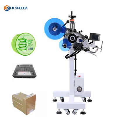 China High Precision Auto Sticker Box Carton Bag Mini Top Labeling Machine zonder transportband Te koop